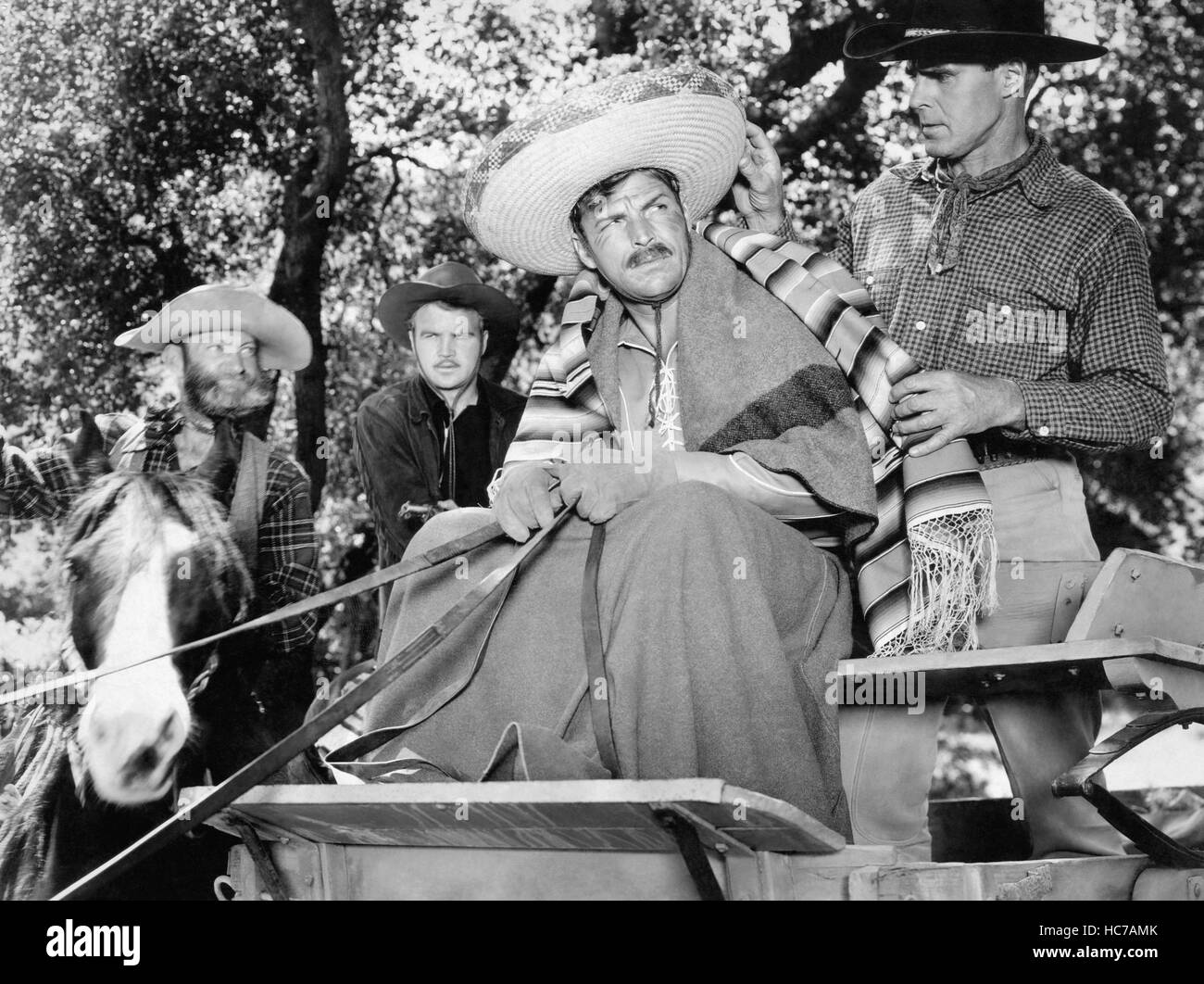 STAGECOACH OUTLAWS, from left: Al St John, John L Cason, Buster Crabbe ...