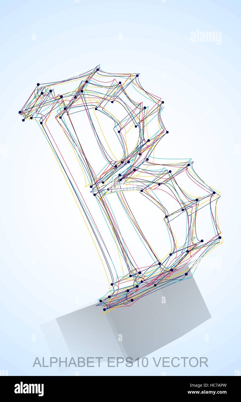 Letter b wireframe hi-res stock photography and images - Alamy