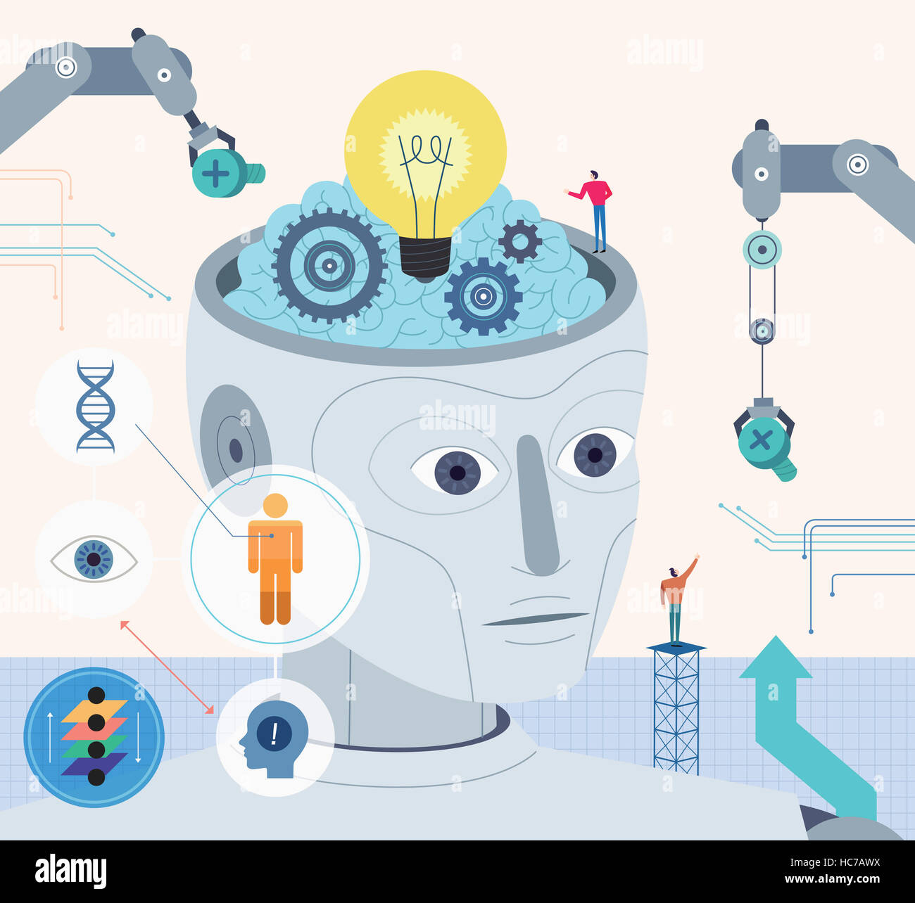 High technology related to artificial intelligence and robot Stock ...