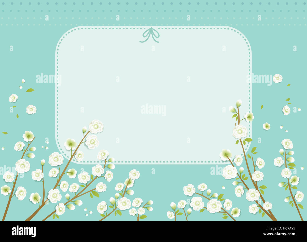 Frame with spring flowers Stock Photo - Alamy