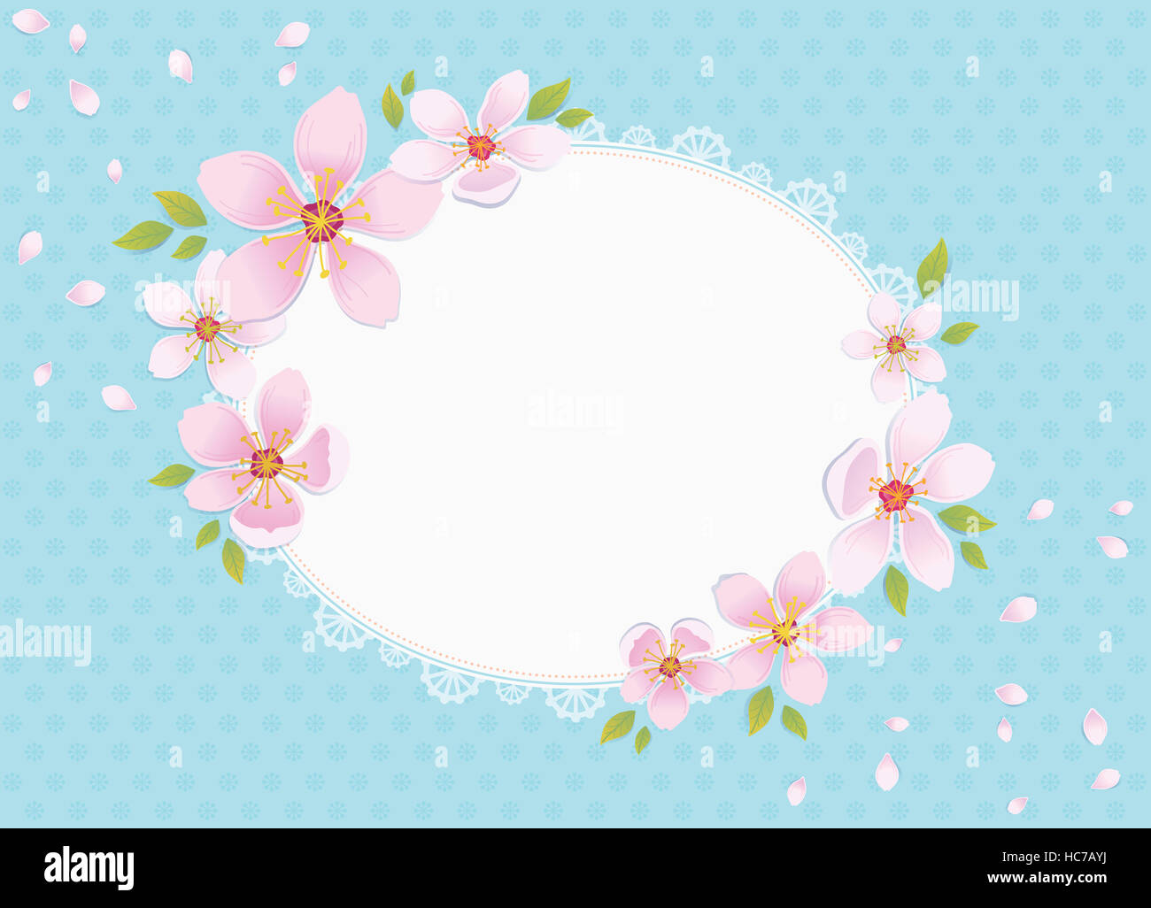 Frame with spring flowers Stock Photo - Alamy