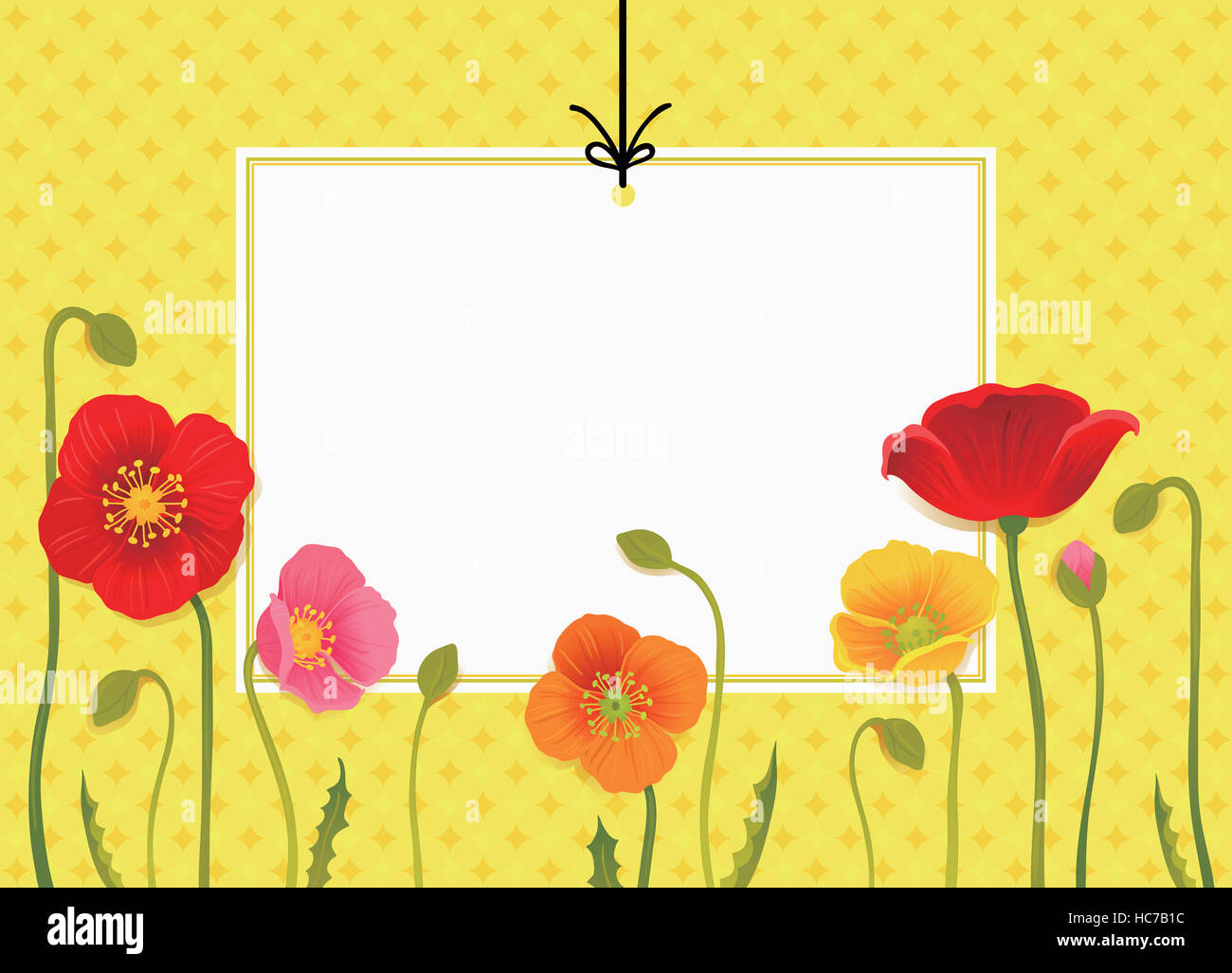 Frame with spring flowers Stock Photo - Alamy