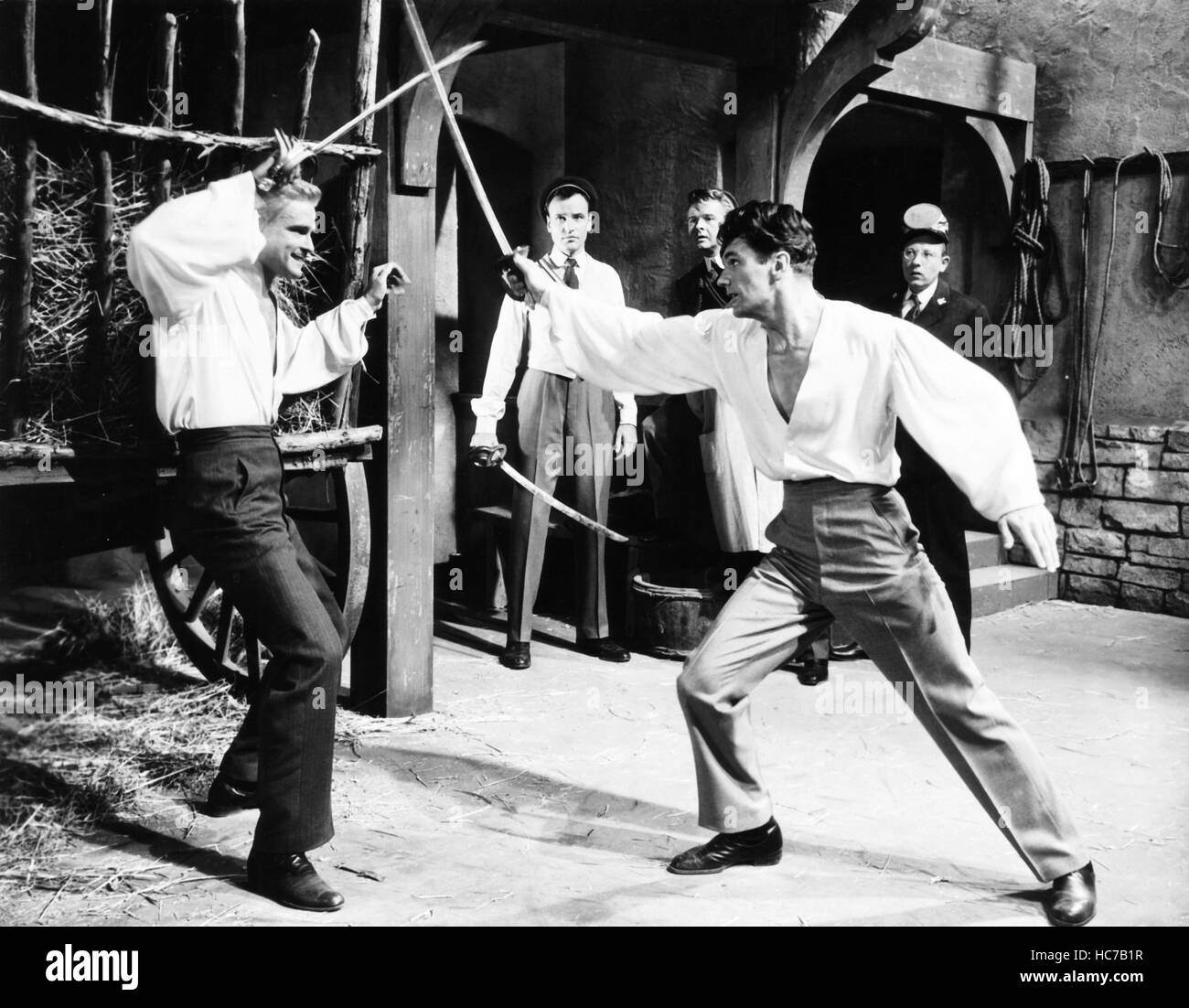 THE STUDENT PRINCE, front from left: John Ericson, Edmund Purdom, rear ...