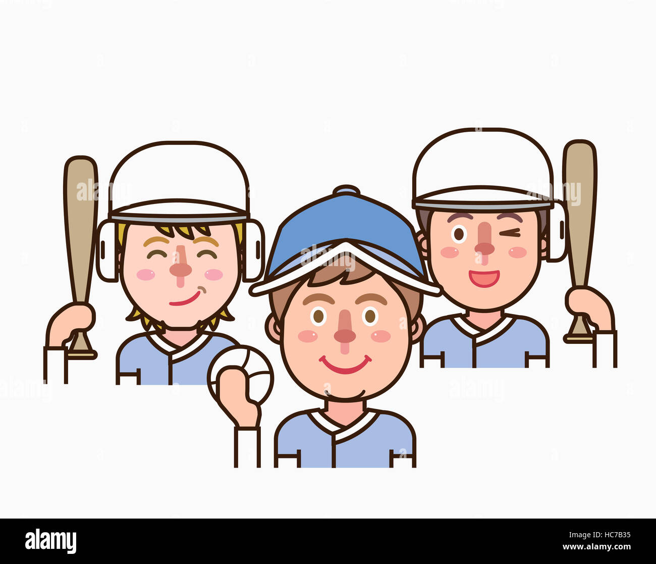 Portrait of baseball players Stock Photo - Alamy