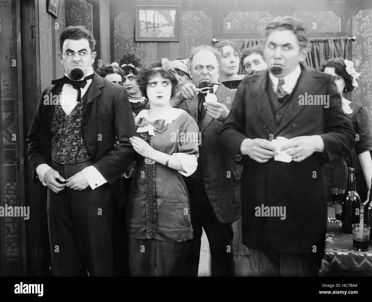 A STRONG REVENGE, left to right, Ford Sterling, Mabel Normand, Nick ...