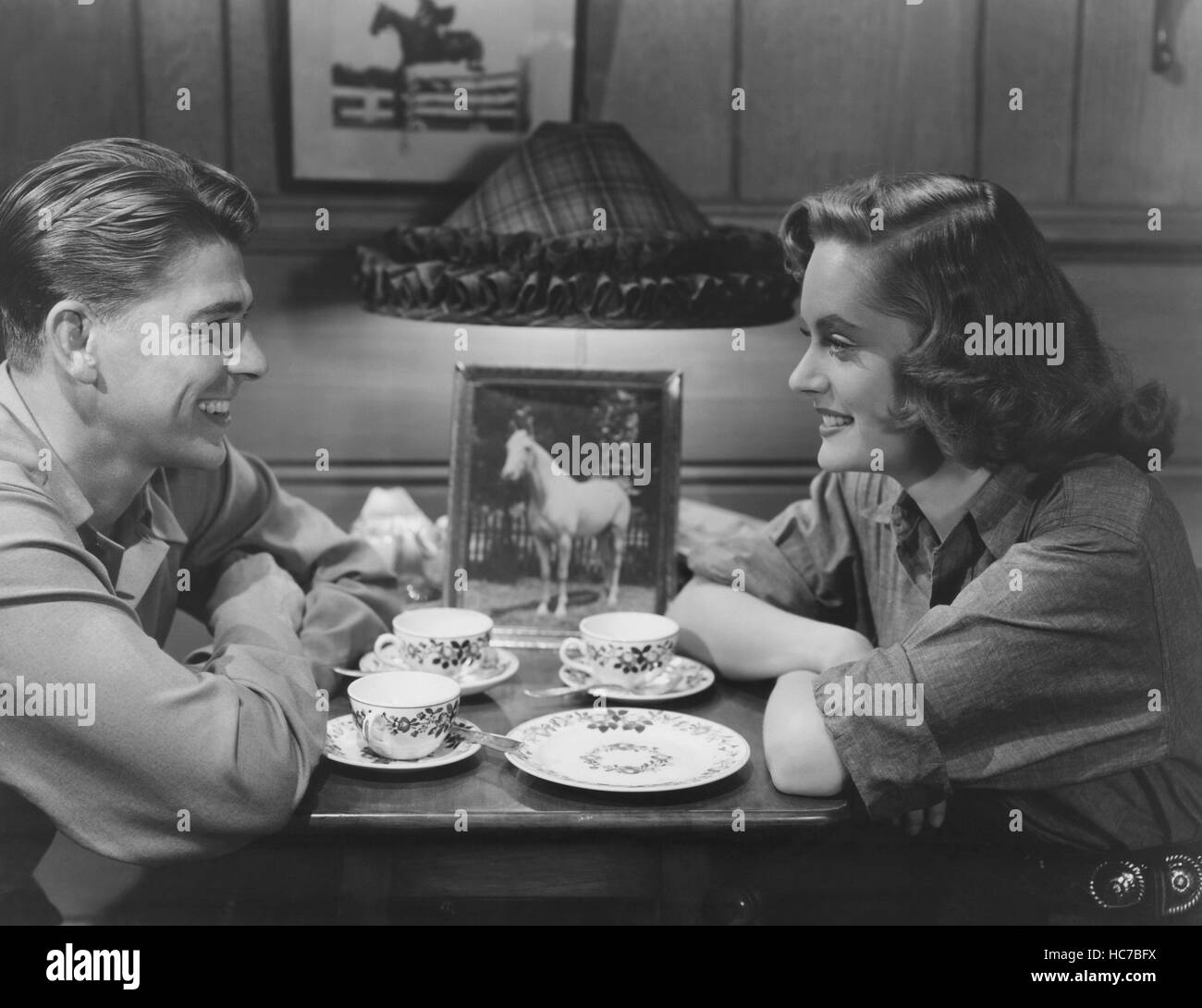 STALLION ROAD, from left: Ronald Reagan, Alexis Smith, 1947 Stock Photo ...
