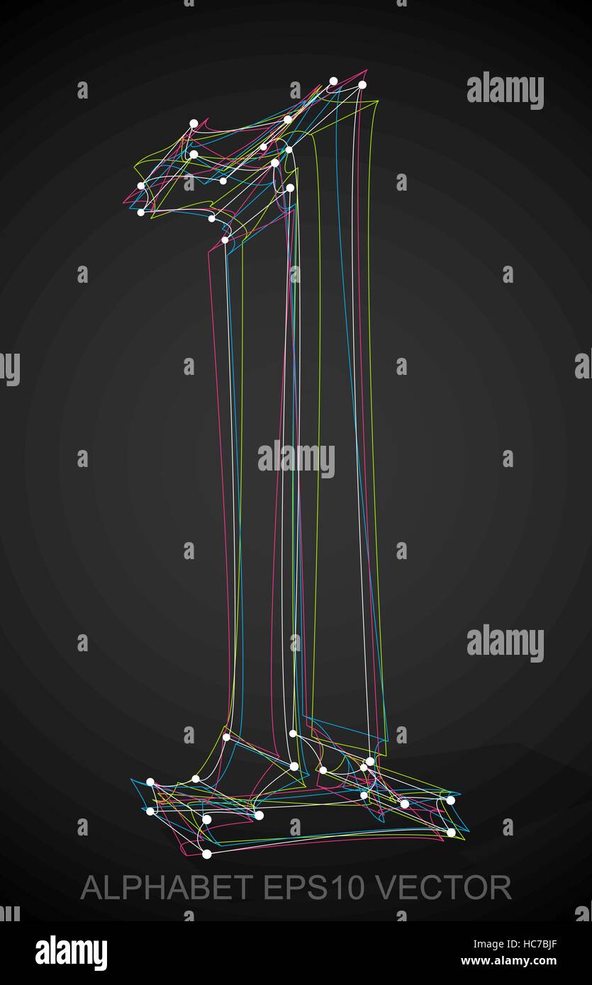 Abstract illustration of a Multicolor sketched 1 with Transparent ...