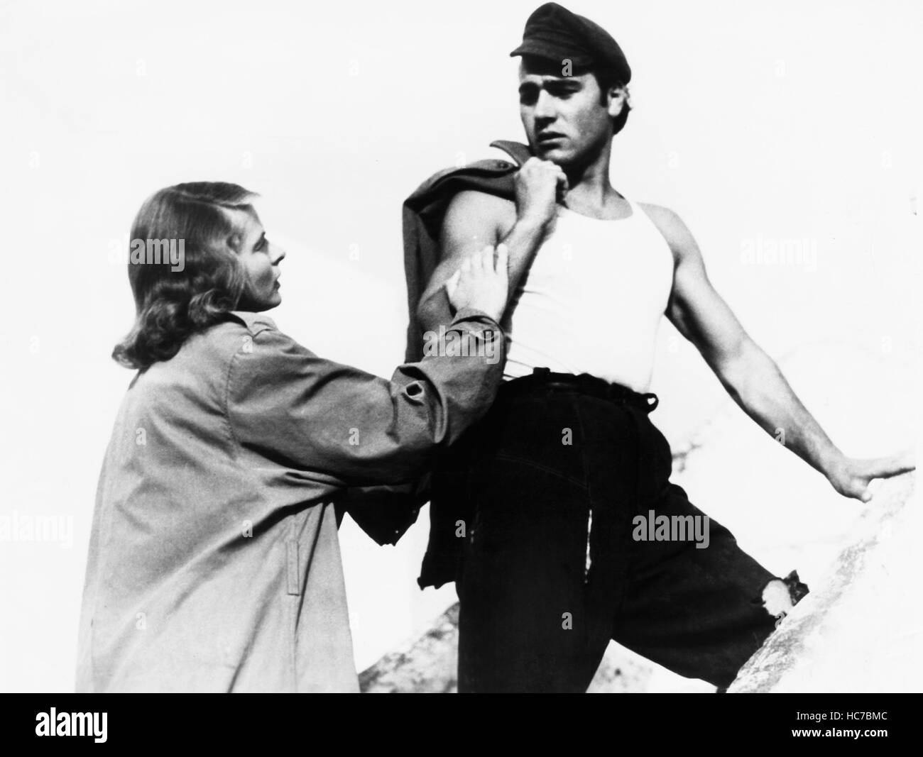 STROMBOLI, from left, Ingrid Bergman, Mario Vitale, 1950 Stock Photo ...