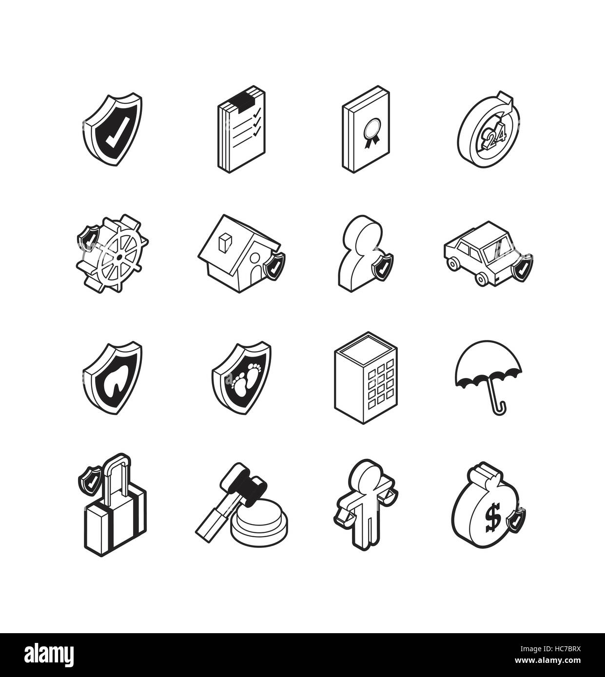 Finance industry line icons Cut Out Stock Images & Pictures - Alamy