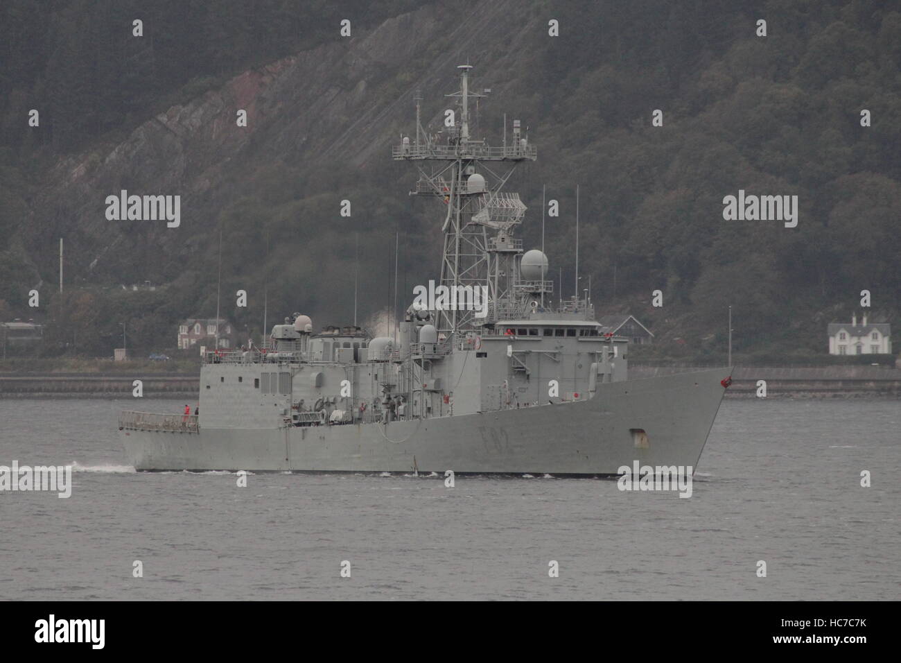 ESPS Canarias (F82), a Santa Maria-class frigate of the Spanish Navy ...