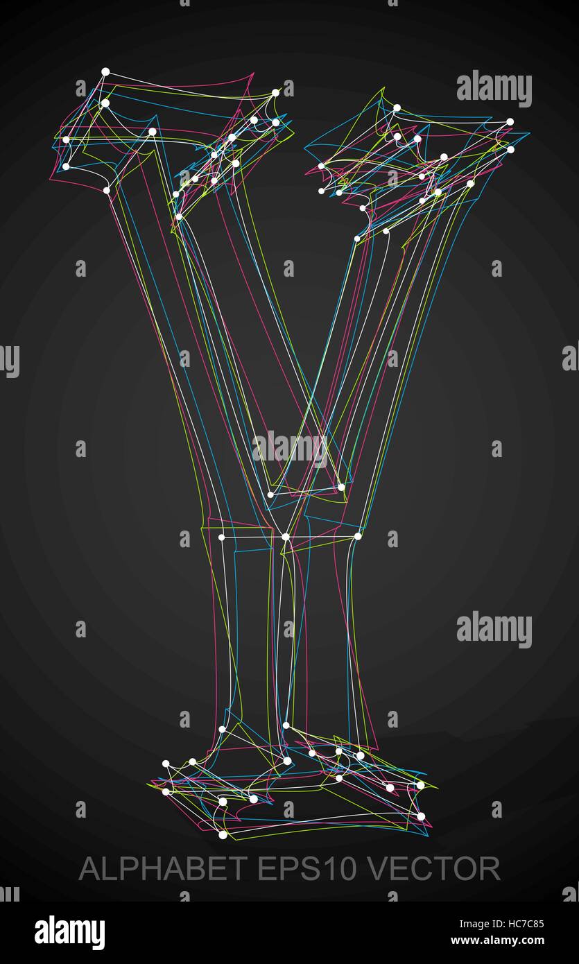 Letter y wireframe Stock Vector Images - Alamy
