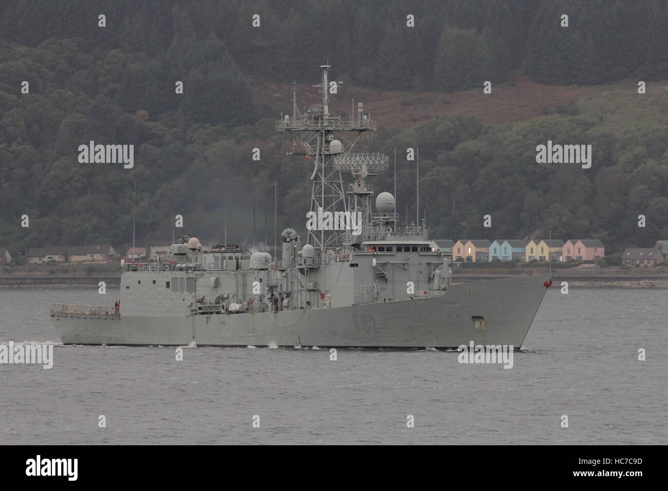 ESPS Canarias (F82), a Santa Maria-class frigate of the Spanish Navy ...