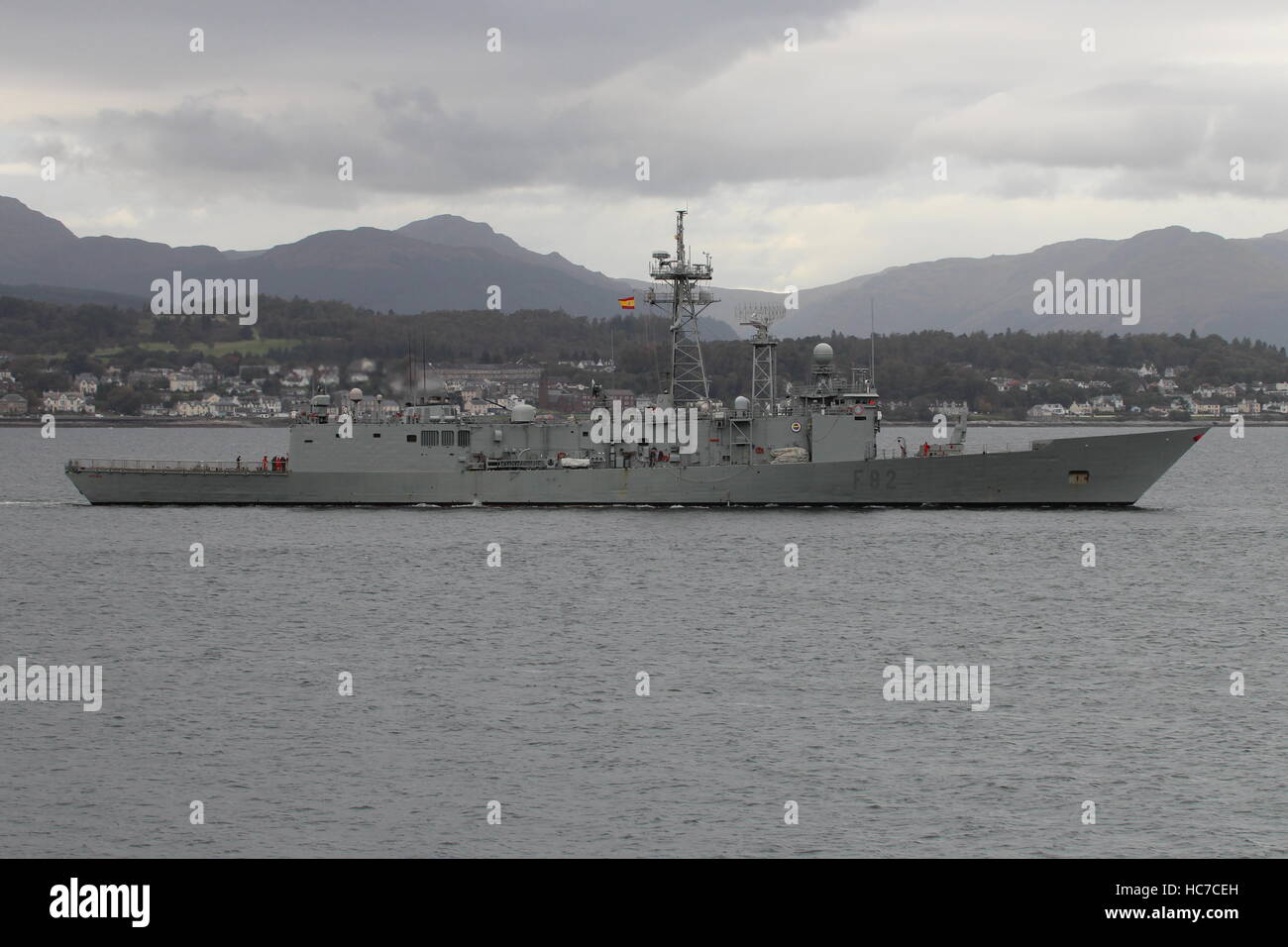 ESPS Canarias (F82), a Santa Maria-class frigate of the Spanish Navy ...