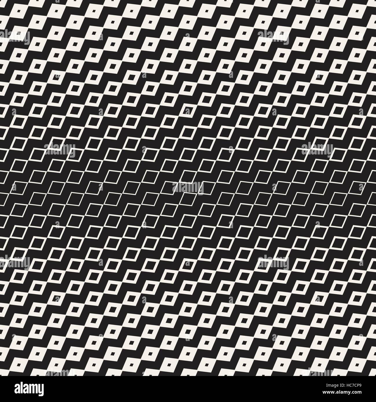 Halftone Gradient Mosaic Lattice. Vector Seamless Black and White ...