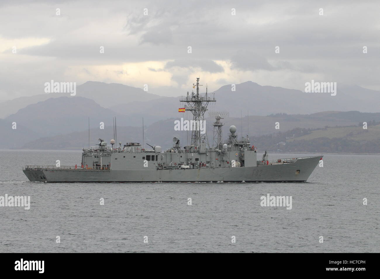 ESPS Canarias (F82), a Santa Maria-class frigate of the Spanish Navy ...