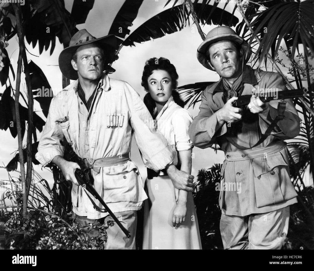 TANGANYIKA, from left: Van Heflin, Ruth Roman, Howard Duff, 1954 Stock ...