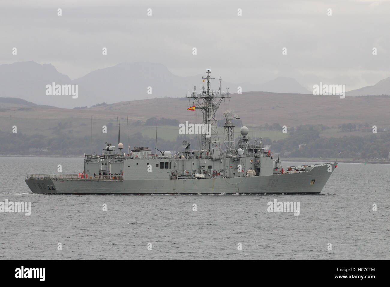ESPS Canarias (F82), a Santa Maria-class frigate of the Spanish Navy ...