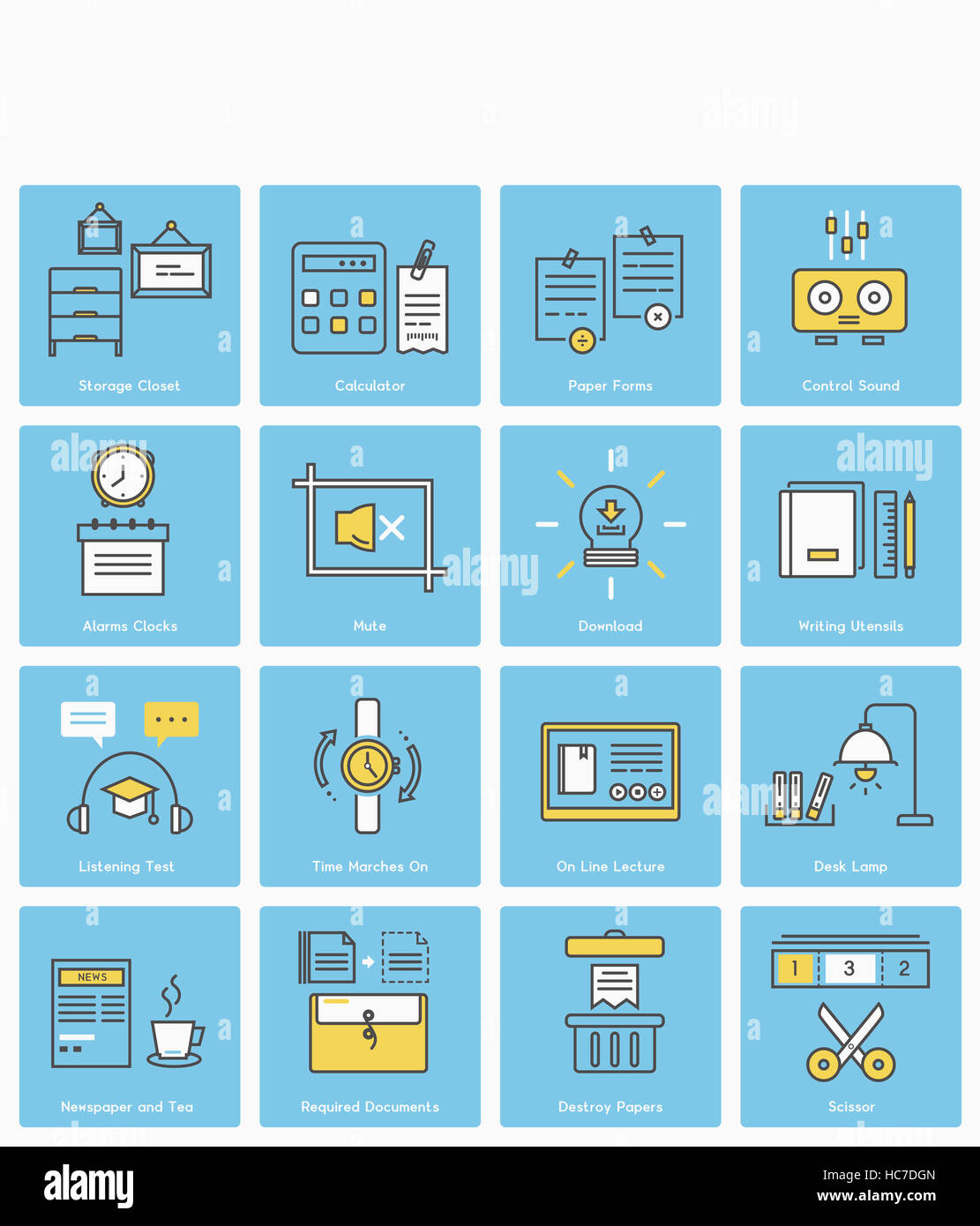 Graduation frame set icons hi-res stock photography and images - Alamy