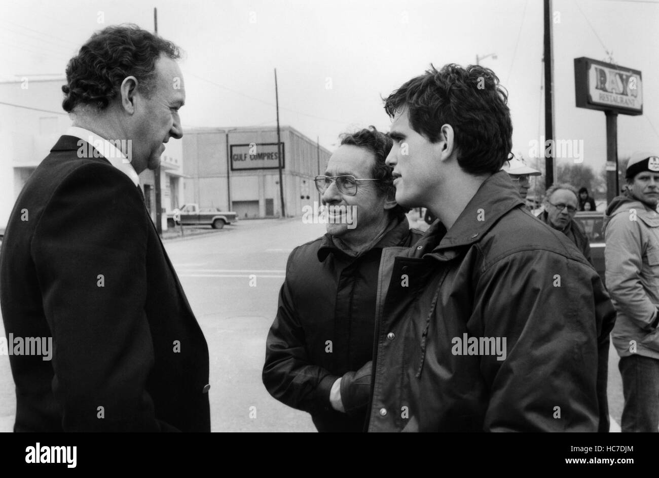 TARGET, Gene Hackman, director Arthur Penn, Matt Dillon, on location in ...