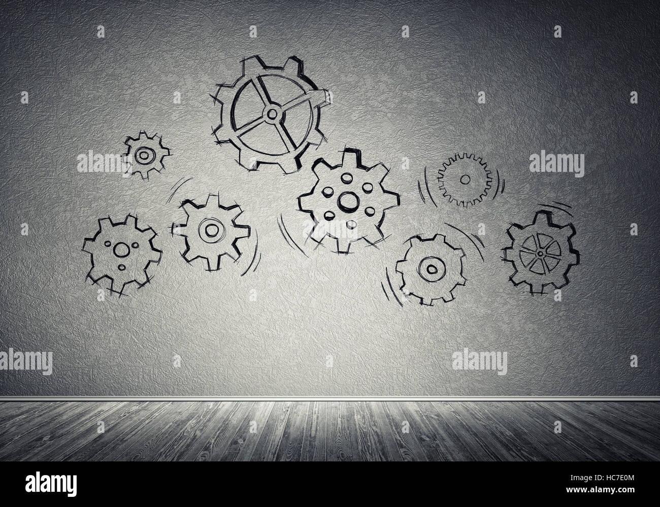 Gear mechanism as teamwork concept Stock Photo - Alamy