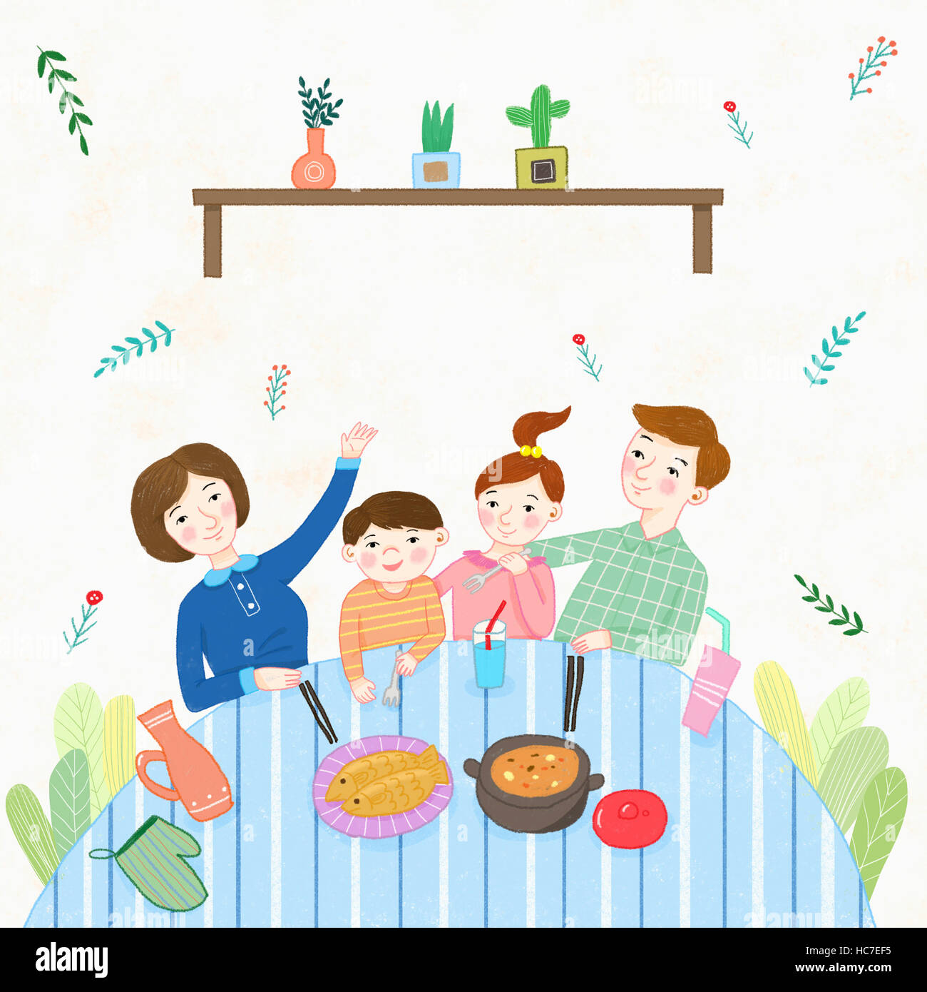 Lifestyle of harmonious family Stock Photo - Alamy