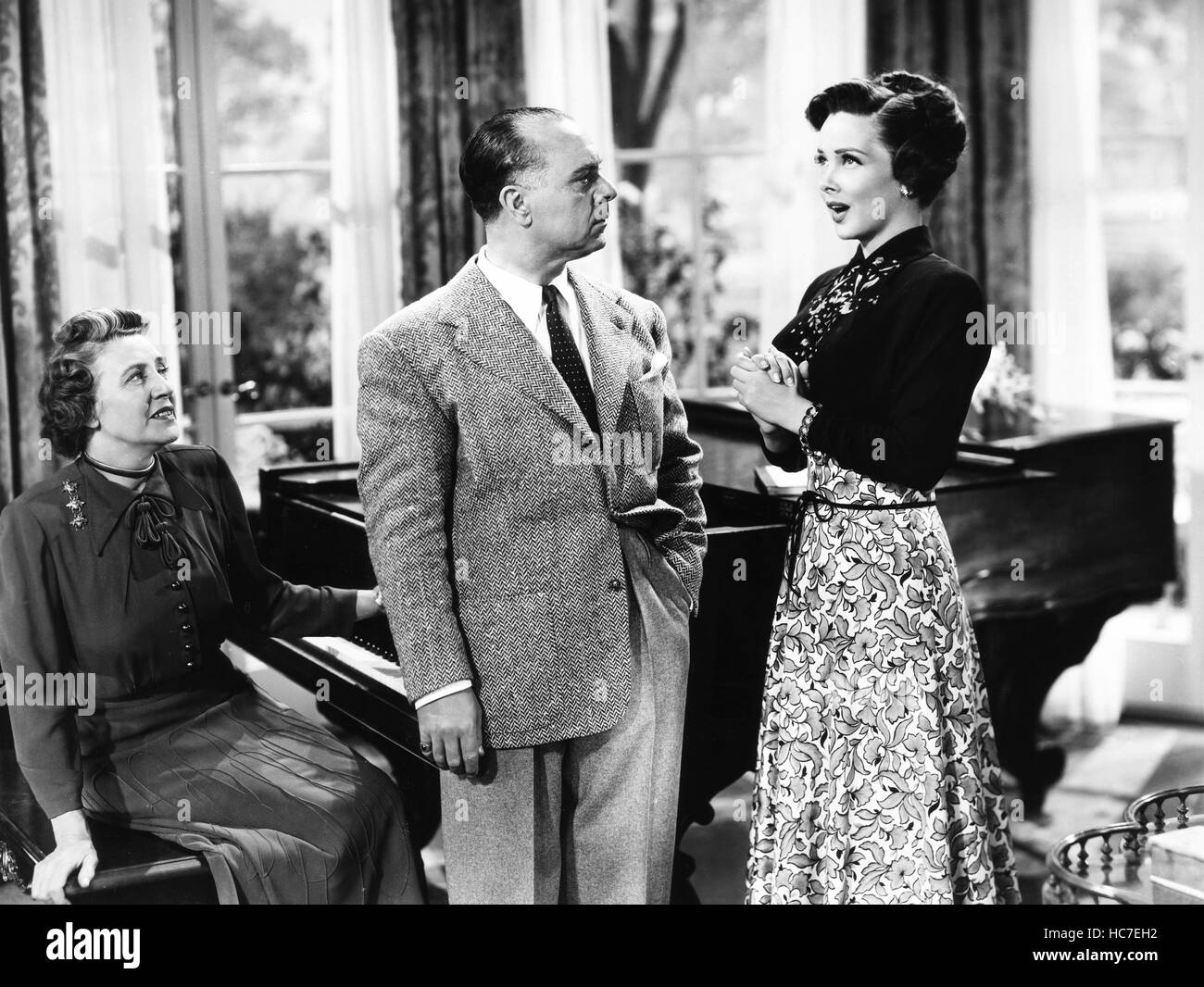 THAT MIDNIGHT KISS, from left: Ann Codee, Jose Iturbi, Kathryn Grayson ...