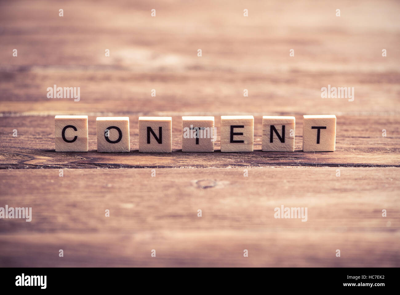Content word of wooden elements Stock Photo - Alamy