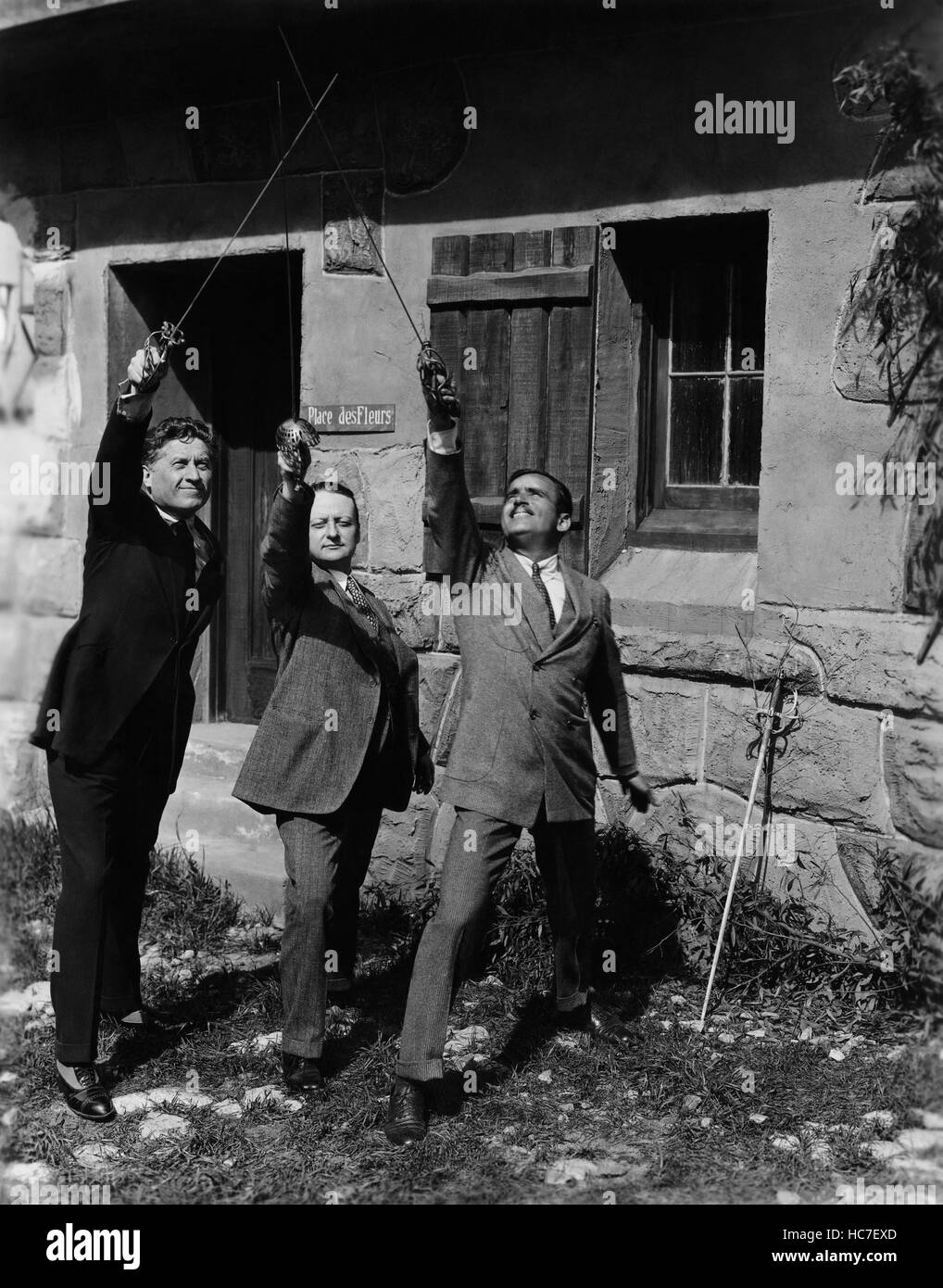 THE THREE MUSKETEERS, from left: director Fred Niblo, screenwriter ...