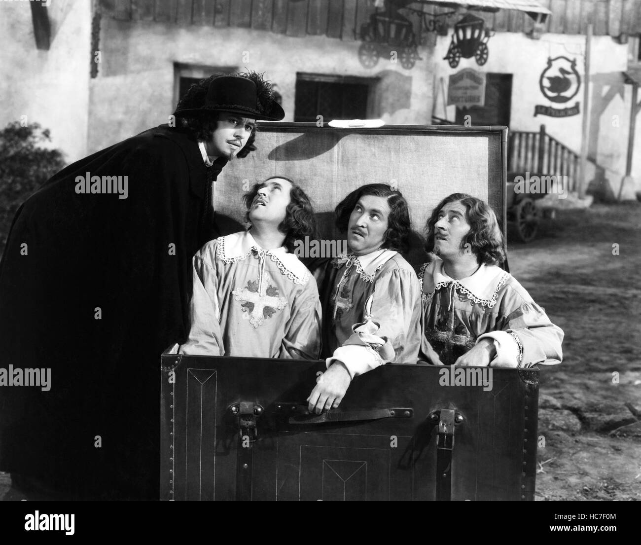 THE THREE MUSKETEERS, from left: Don Ameche, Jimmy Ritz, Harry Ritz, Al ...