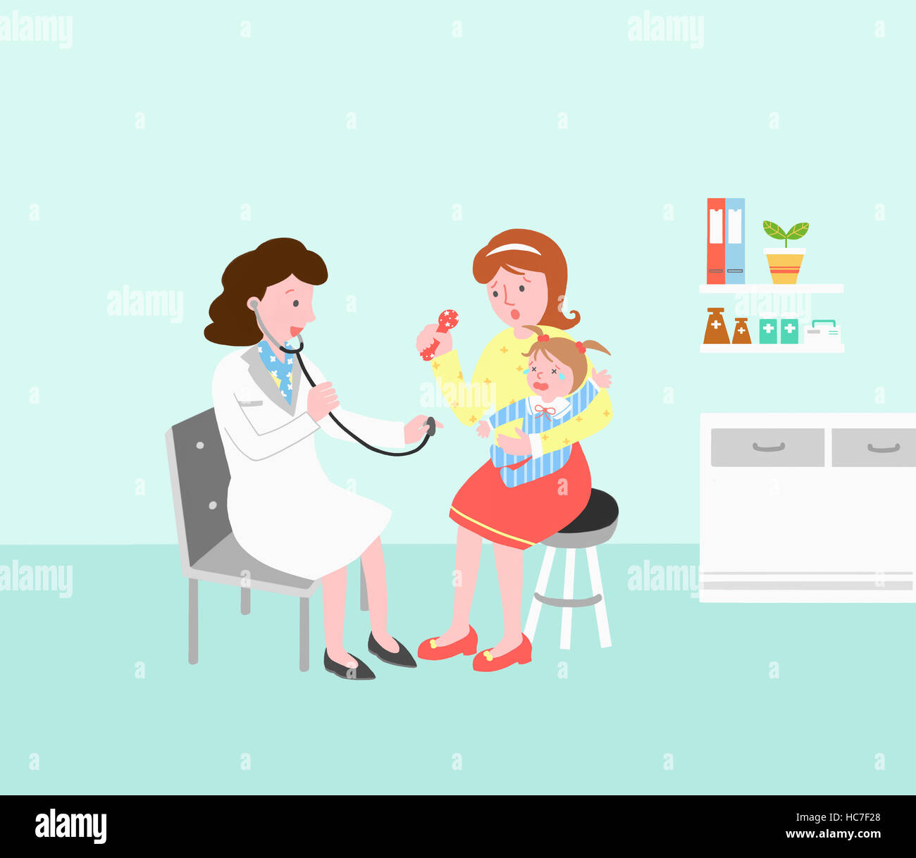 Pediatrician treating an infant Stock Photo - Alamy