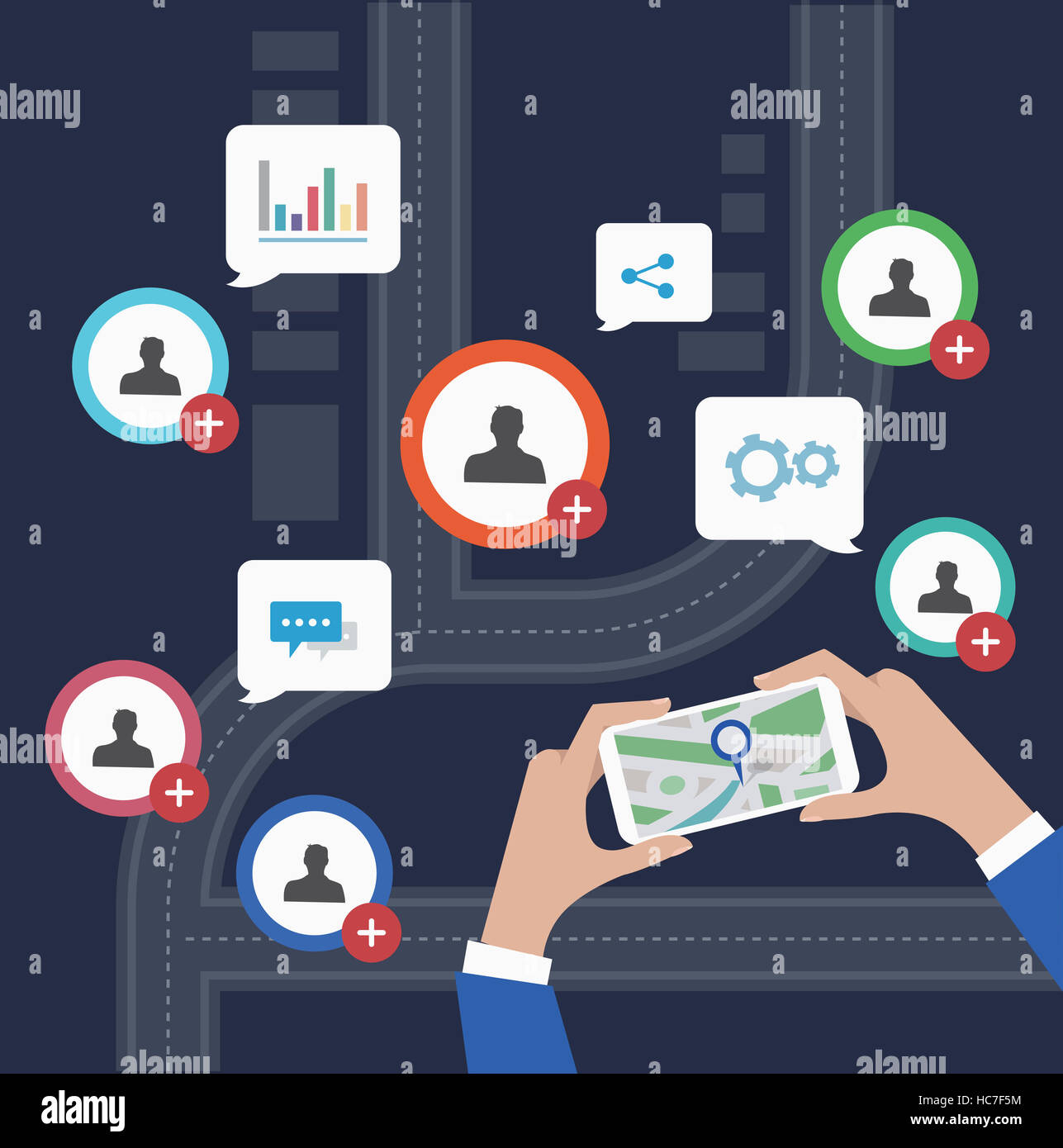 Mobile communication in smart era Stock Photo - Alamy