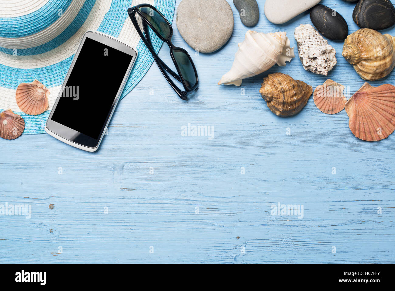 Summer objects for vacation Stock Photo - Alamy