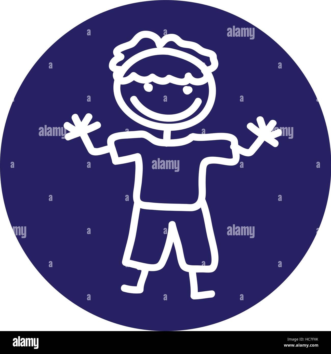 cute kid drawing isolated icon vector illustration design Stock Vector ...