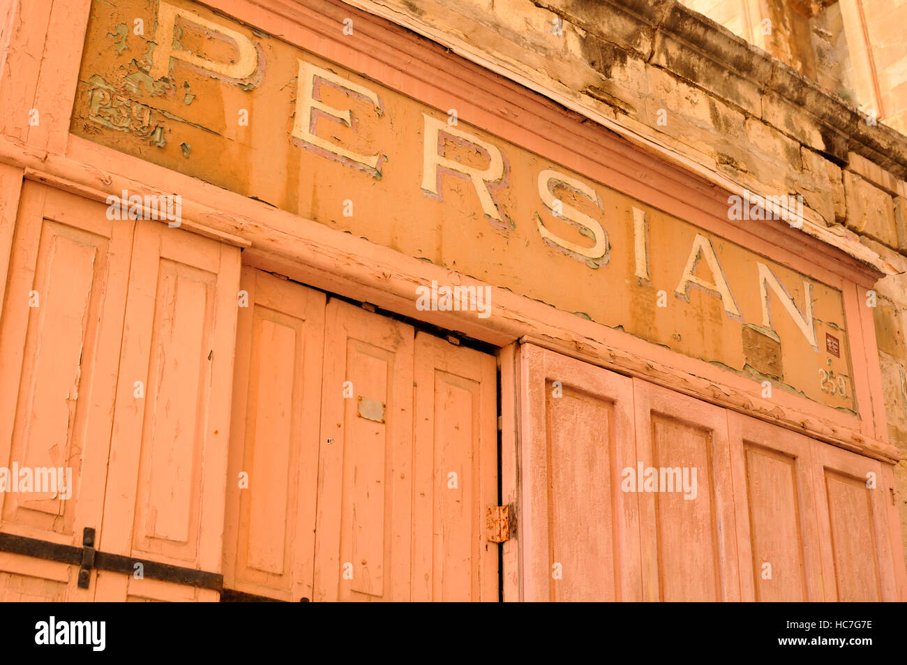 Persian carpet shop front, Valletta, Malta Stock Photo - Alamy