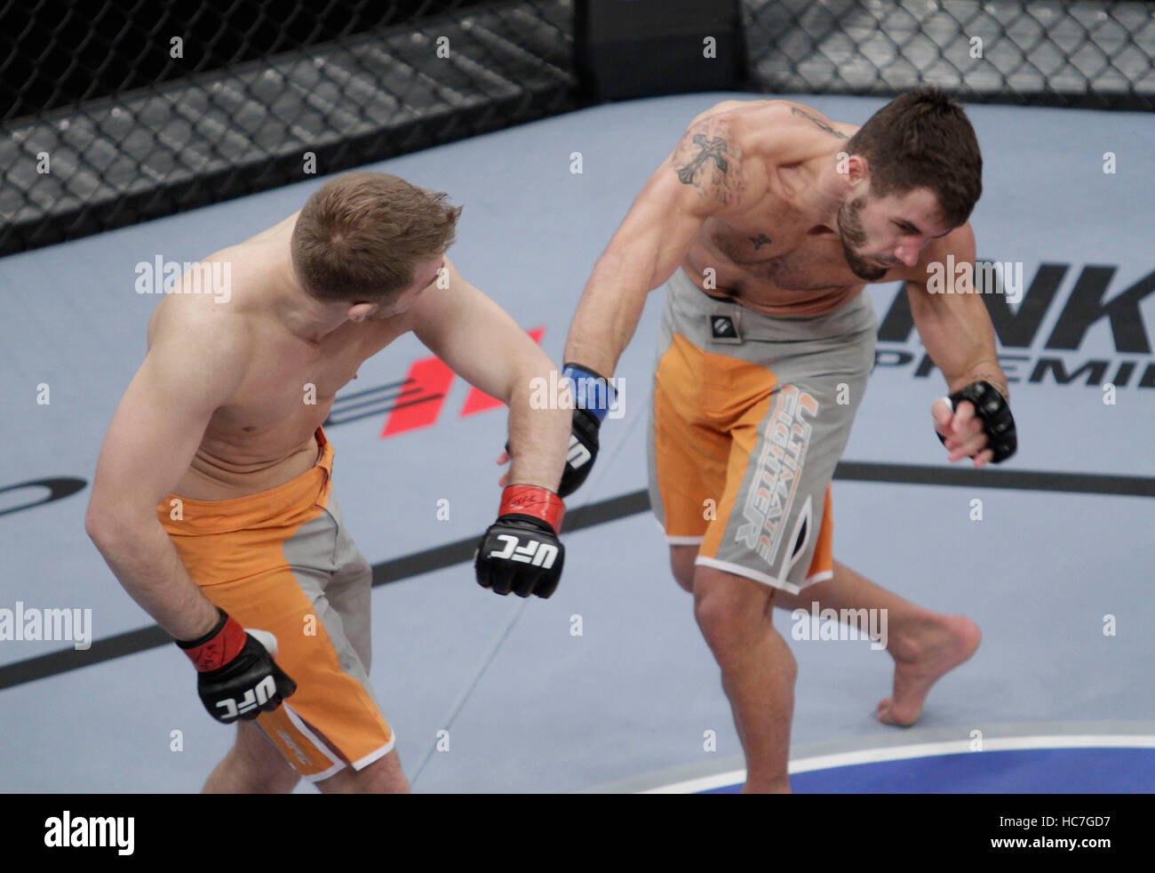 Bryan Caraway, left, fights Dustin Neace at The Ultimate Fighter 14 ...