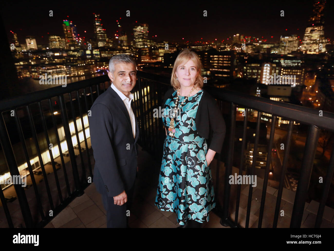EDITORIAL USE ONLY Mayor of London Sadiq Khan and Hannah Rothschild ...