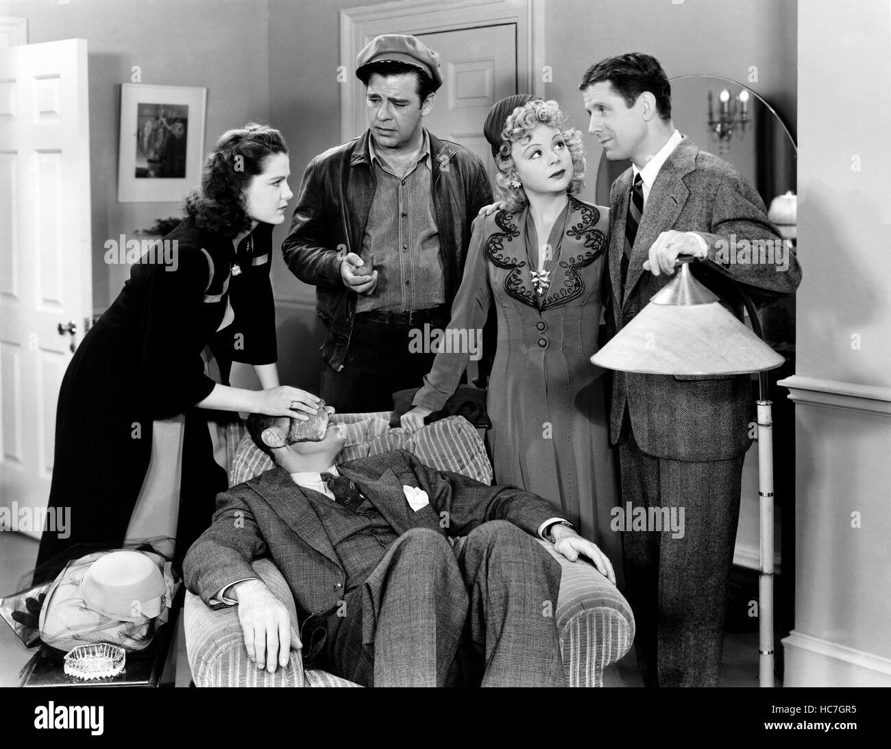 TOO MANY BLONDES, from left, standing, Helen Parrish, Lon Chaney, Jr ...