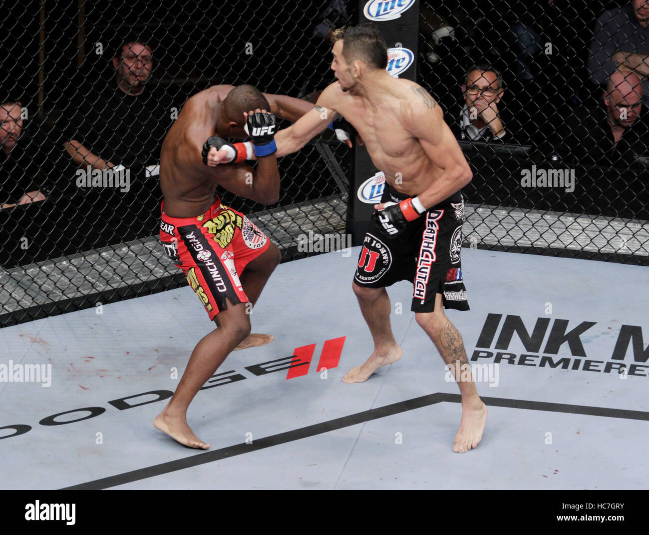 Tony Ferguson, right, fights Yves Edwards at The Ultimate Fighter 14 ...