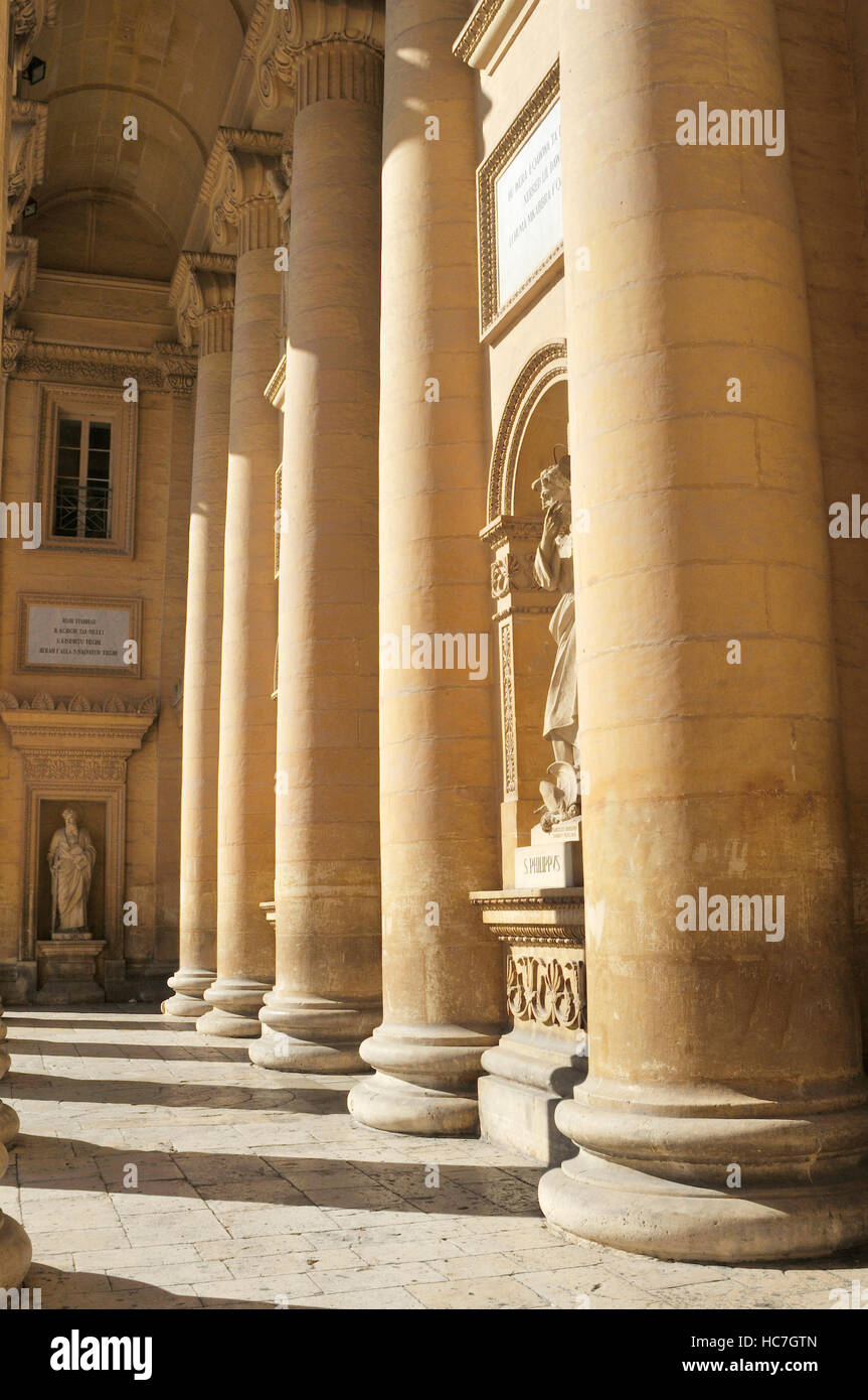 Columns of the Mosta Rotunda, Malta Stock Photo - Alamy