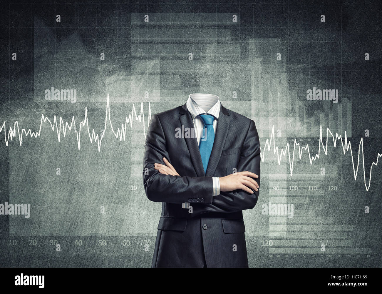 Businessman without head Stock Photo - Alamy