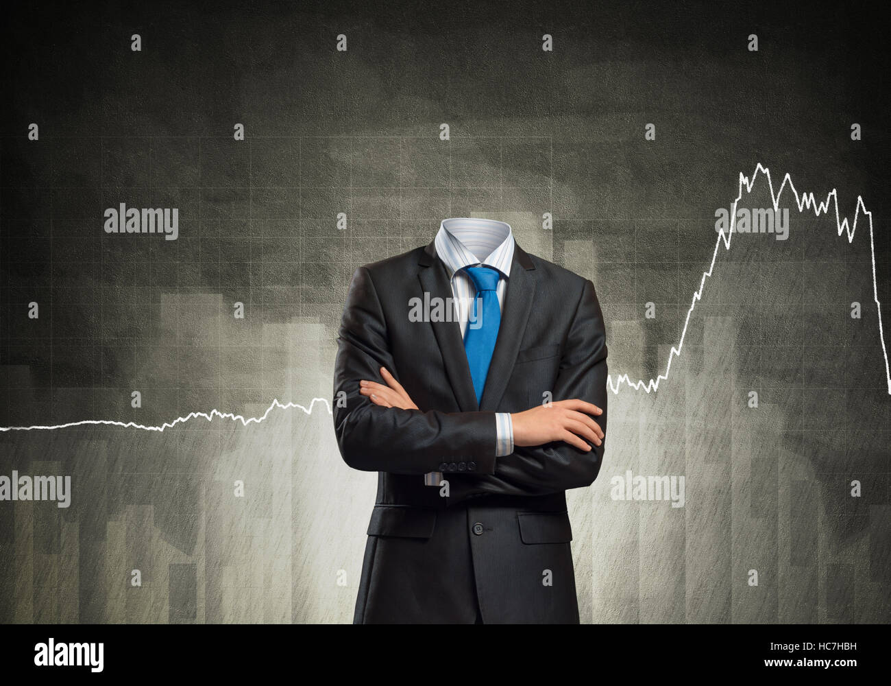 Businessman without head Stock Photo - Alamy