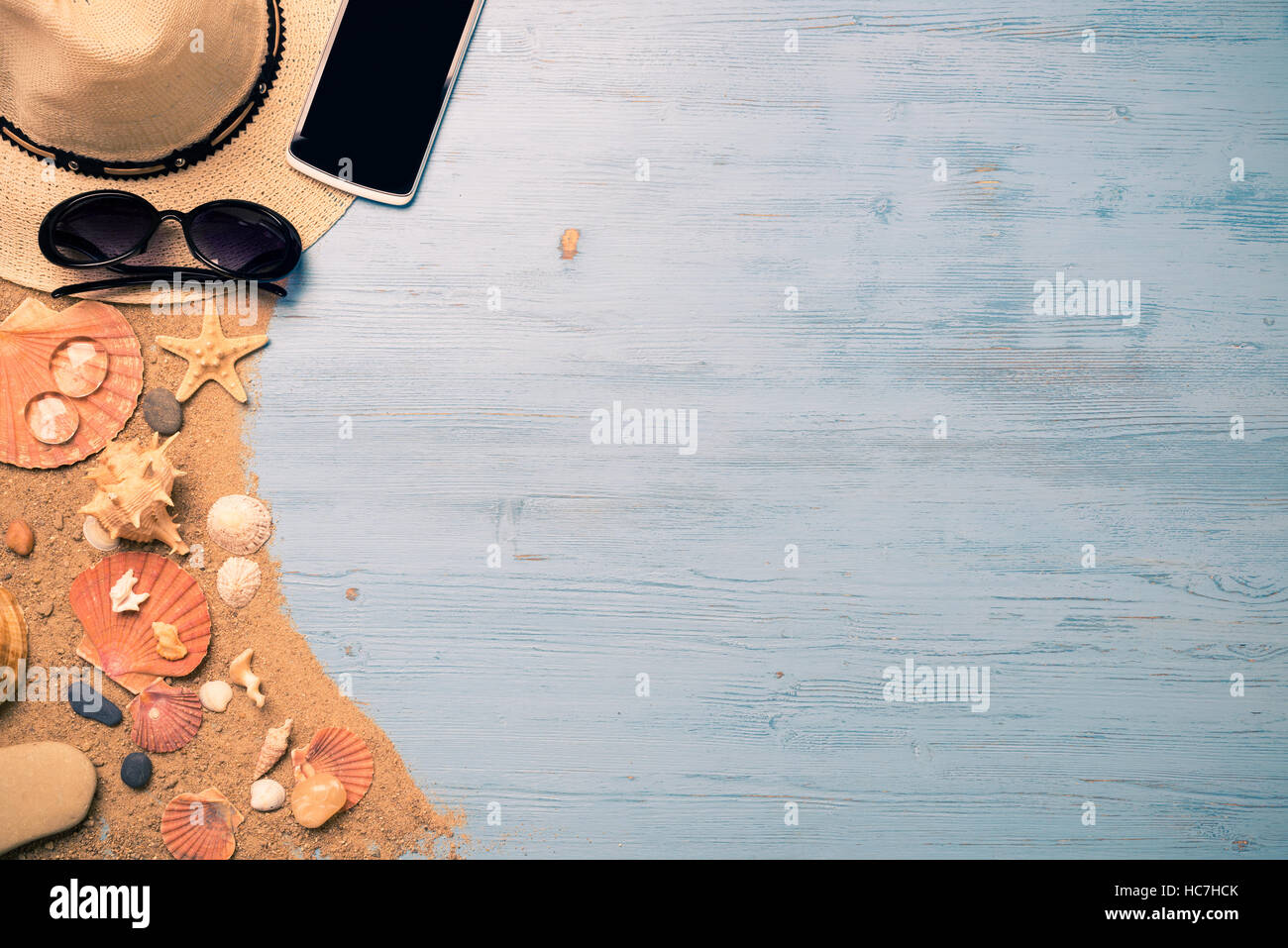 Summer objects for vacation Stock Photo - Alamy