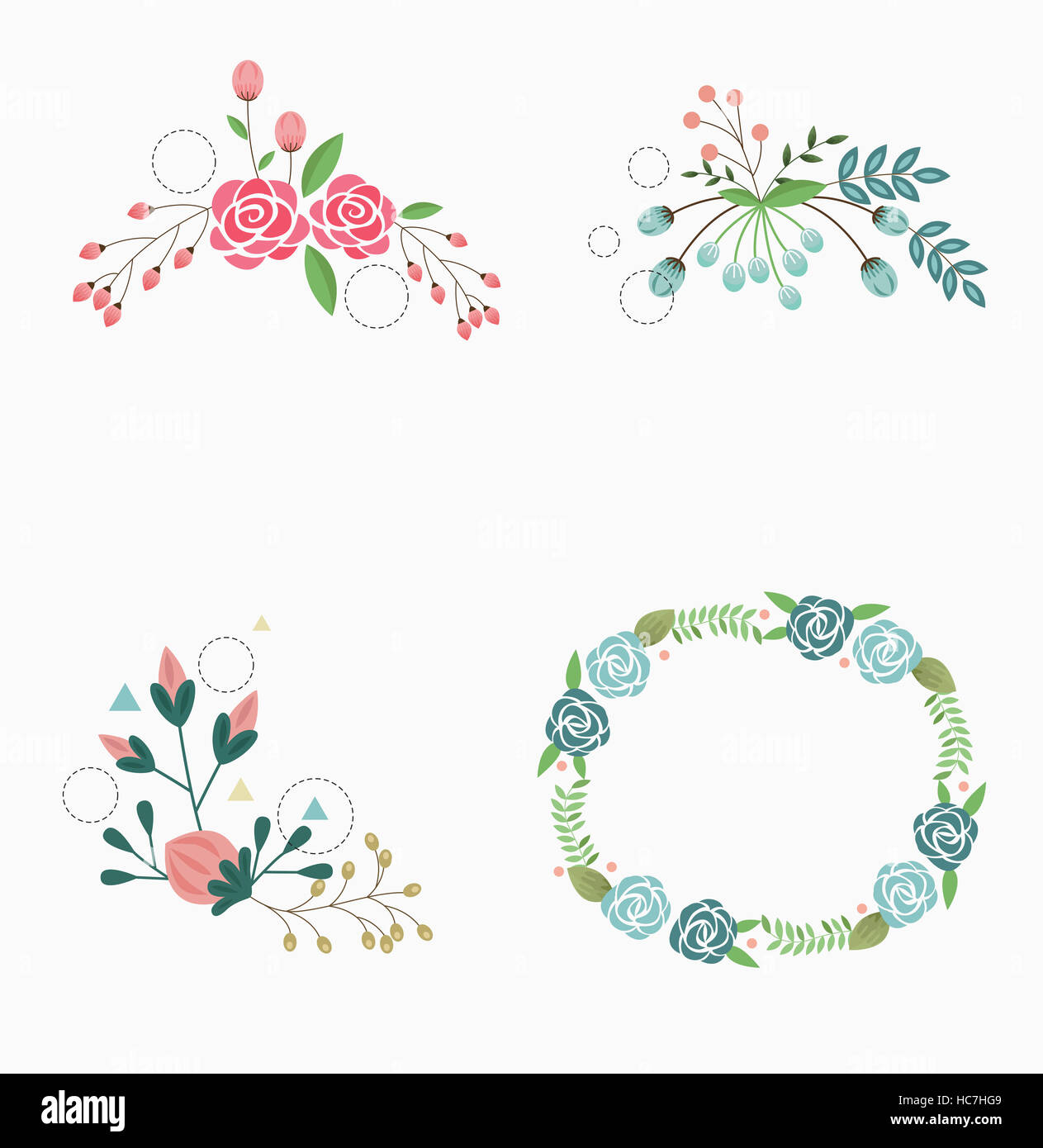 Various flower labels Stock Photo - Alamy