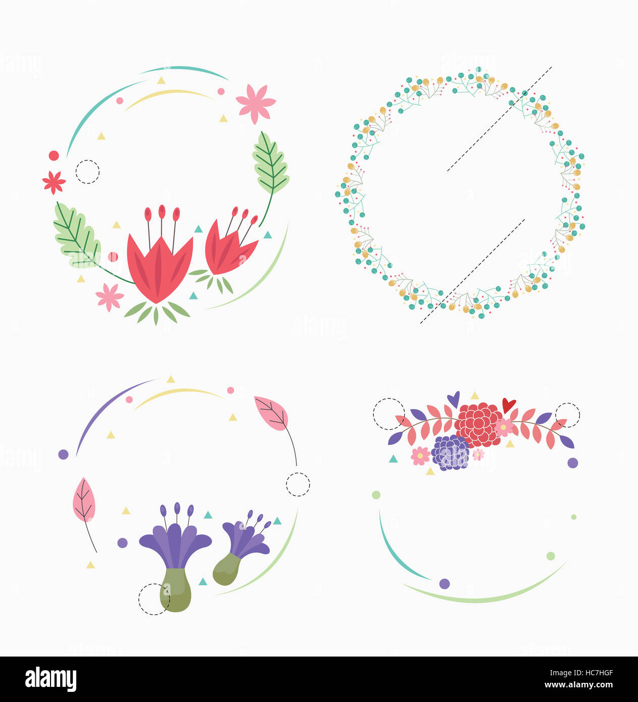 Various flower labels Stock Photo - Alamy