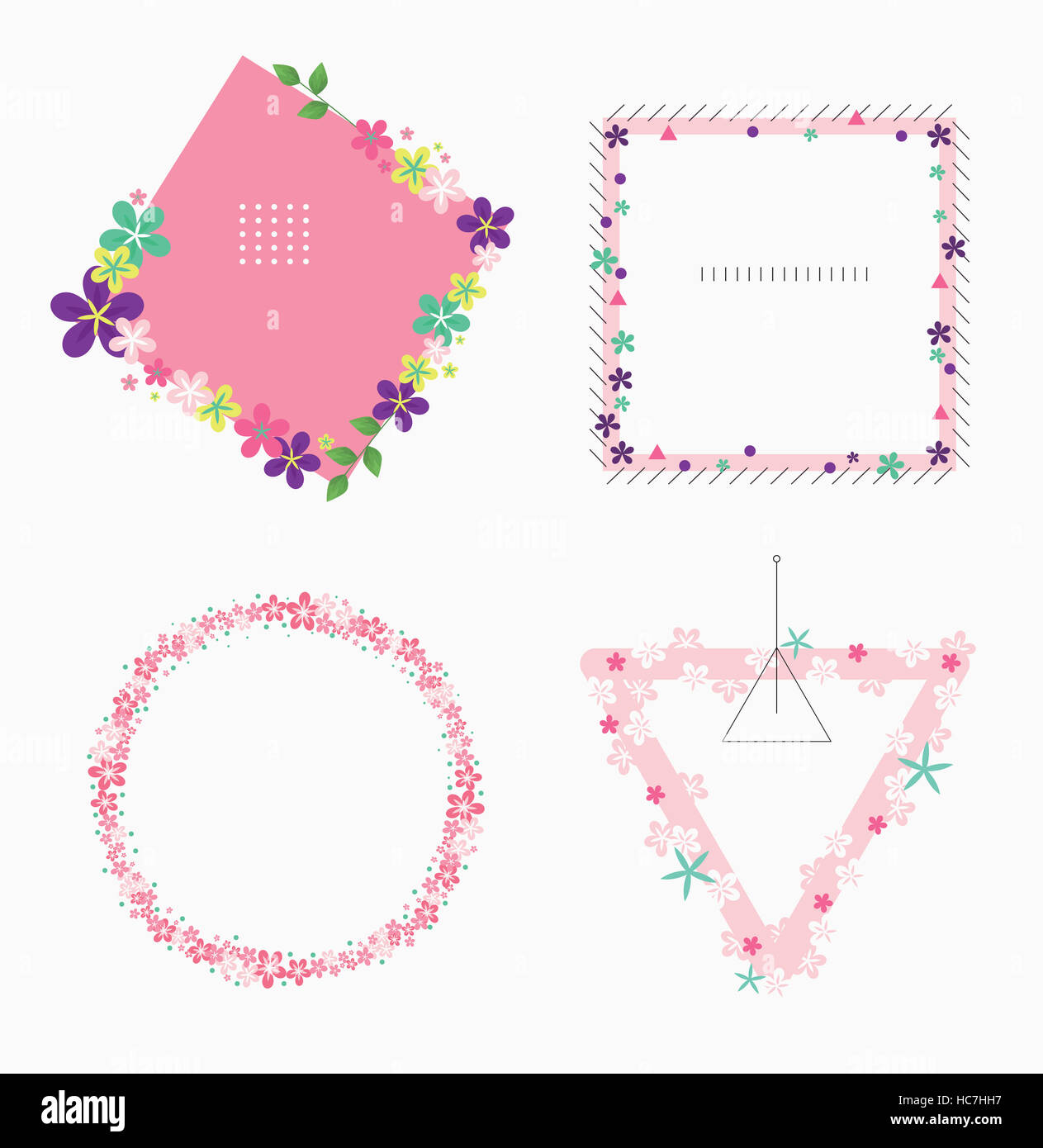 Various flower labels Stock Photo - Alamy