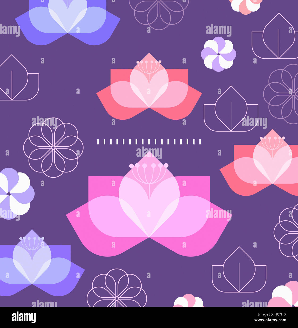 Oriental flower patterns Stock Photo - Alamy