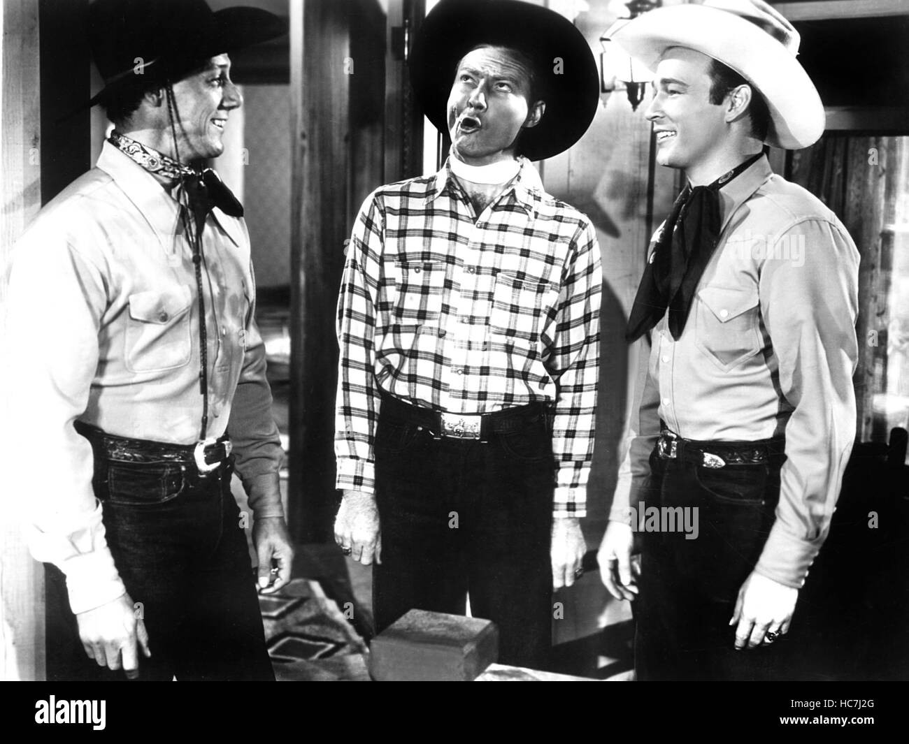 SONG OF TEXAS, from left: Bob Nolan, Pat Brady, Roy Rogers, 1943 Stock ...
