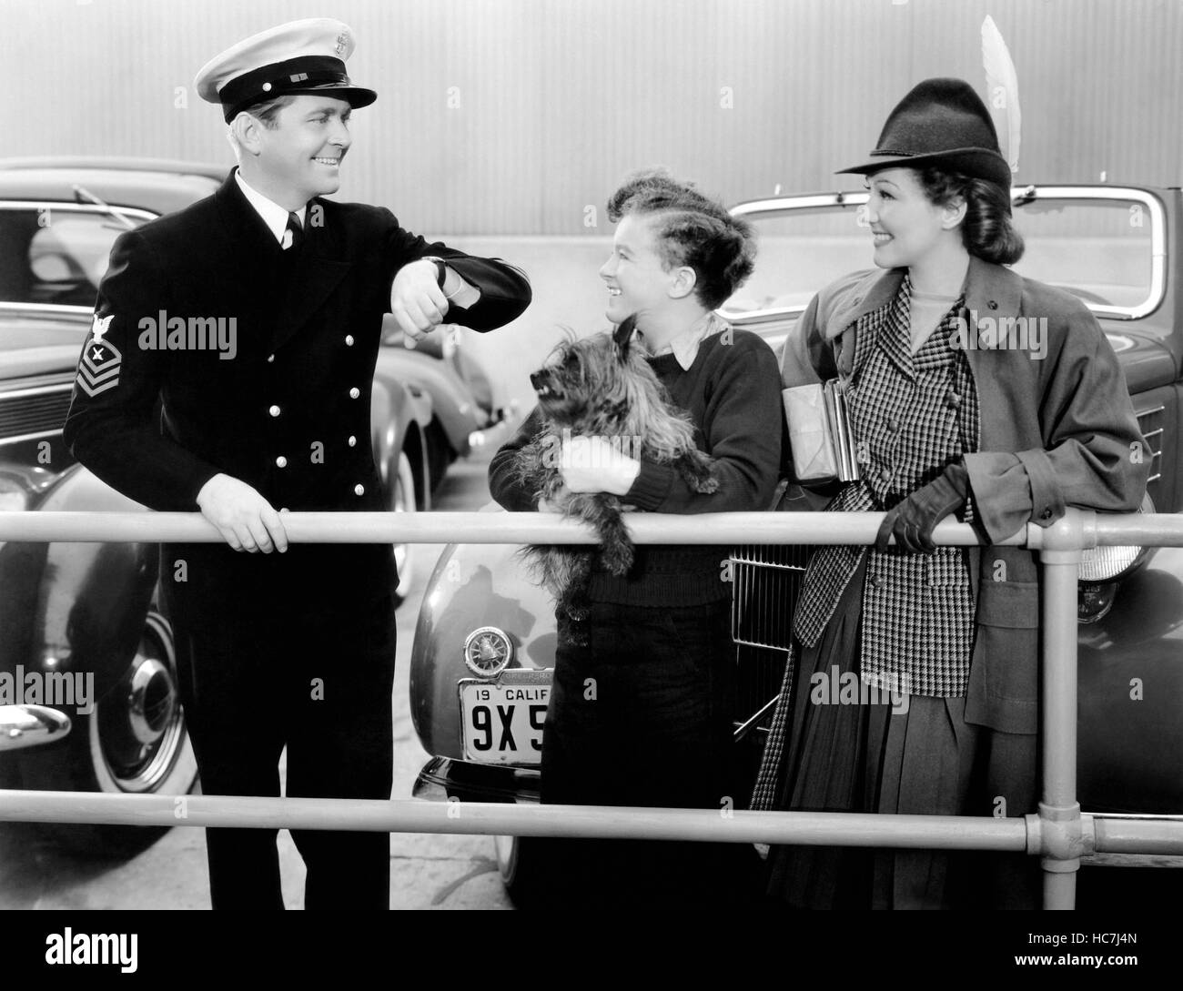 SON OF THE NAVY, from left, James Dunn, Martin Spellman, Jean Parker ...