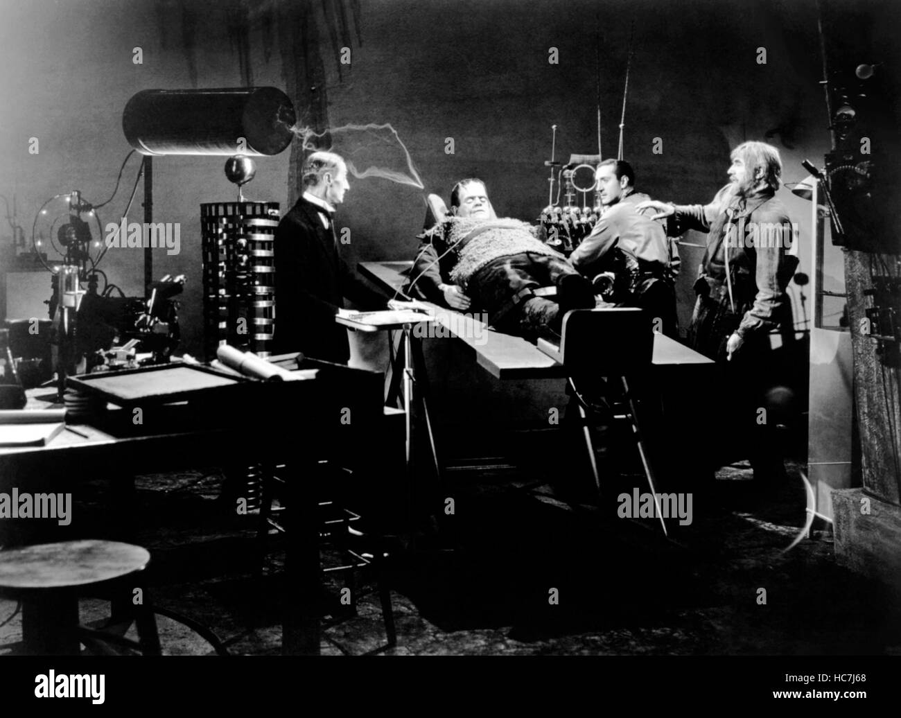 SON OF FRANKENSTEIN, from left, Edgar Norton, Boris Karloff, Basil ...