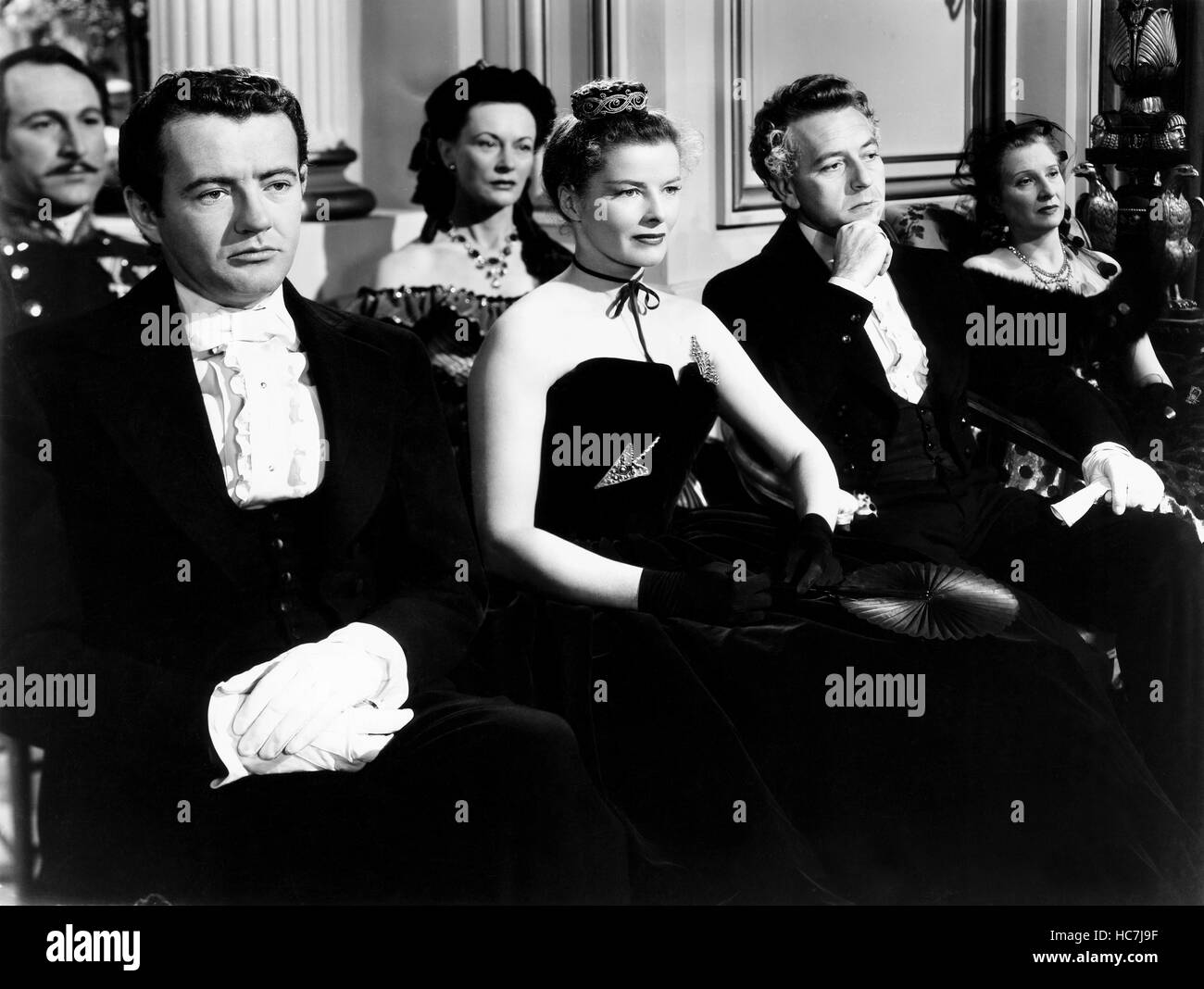 SONG OF LOVE, from left, Robert Walker, Katharine Hepburn, Paul Henreid ...